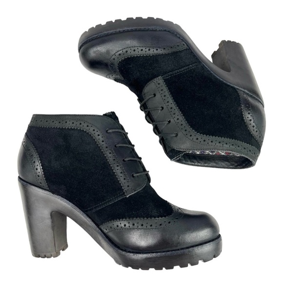 Sperry | Shoes | Sperry Emory Wingtip Ankle Boots Suede Oxford Black ...